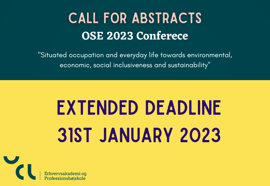 EXTENDED DEADLINE 31 January: Call for Abstracts OSE Conference Odense ...